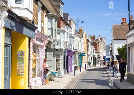 Whitstable, Kent, England, UK. Blue Plaque on former home of Peter Cushing (1913-1994; actor ...