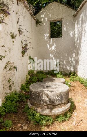 Remains of millstone at Cortijo de la Fuensanta, an old construction ...