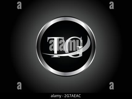 letter tg gradient circle geometric logo vector Stock Vector Image ...