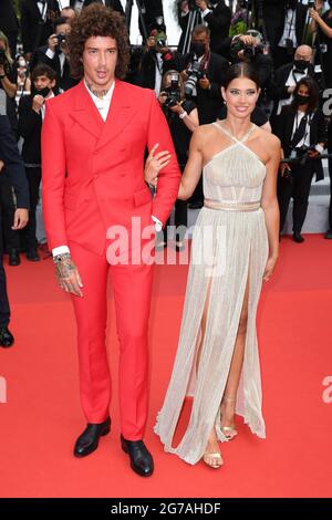 CANNES - JULY 12: Julian Perretta and Kambree Dalton arrive to the ...