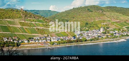 Lorch, Upper Middle Rhine Valley, a UNESCO World Heritage Site, Hesse ...