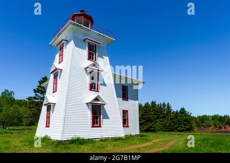 Blockhouse Point Lighthouse, Prince Edward Island, Canada Stock Photo ...