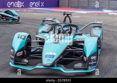 Sam Bird (car no. 10) of Jaguar Racing drives during the ABB FIA ...