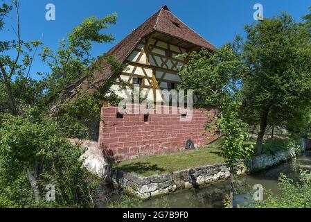 Grain mill built 1575, extended 1601, Franconian Open Air Museum, Bad ...
