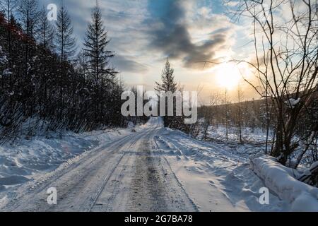 Road of Bones in the Suntar-Khayata mountain Range, Sakha Republic ...