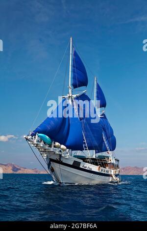 Sailing schooner S/Y Indo Siren, dive boat, liveaboard, under sail ...