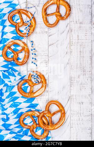 Freshly baked homemade pretzels. With copy space Stock Photo - Alamy