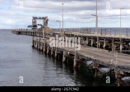 Wooden Kingscote Jetty, Kangaroo Island, South Australia Stock Photo ...