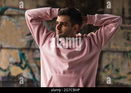 Profile photo of cool brunette millennial lady hand fist yell wear ...