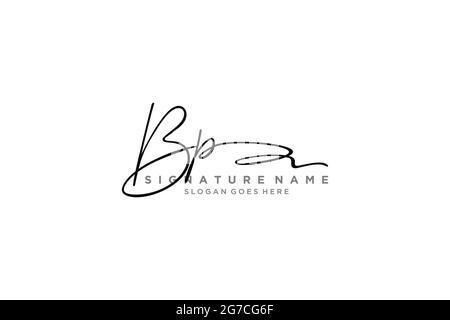 Initial Letter BP Logo - Handwritten Signature Style Logo - Minimal ...