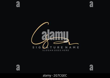 Initial Letter CS Logo - Handwritten Signature Logo - Minimal Vector ...