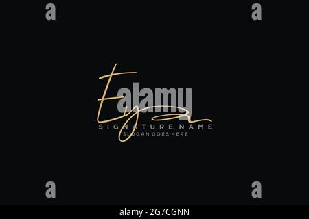 EY Letter Signature Logo Template elegant design logo. Hand drawn ...