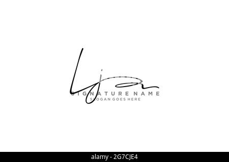 LJ Letter Signature Logo Template elegant design logo. Hand drawn ...