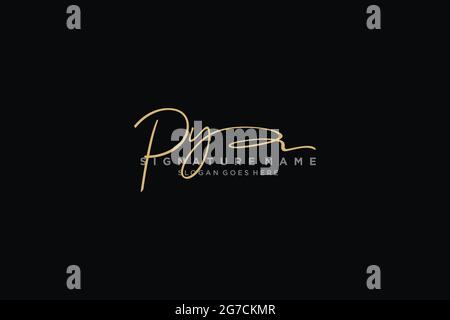 P, Y, PY Initial letter handwritten and signature vector image template ...