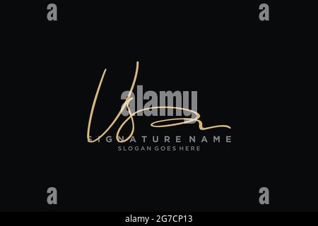 Initial Letter VS Logo - Handwritten Signature Style Logo - Vector Logo ...