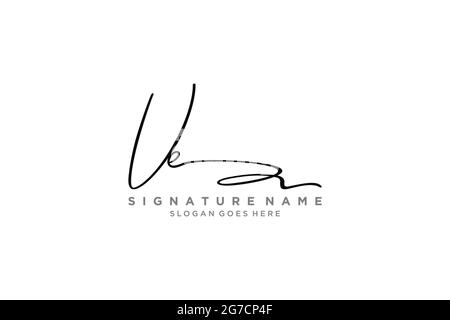 Initial Letter VE Logo - Handwritten Signature Logo - Vector Logo in ...