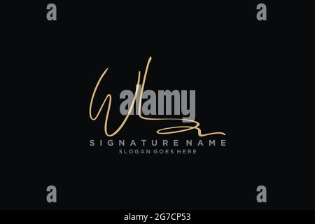 WL Letter Signature Logo Template elegant design logo. Hand drawn ...