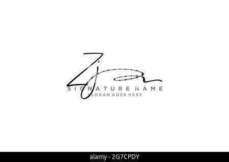 ZJ Letter Signature Logo Template elegant design logo. Hand drawn ...