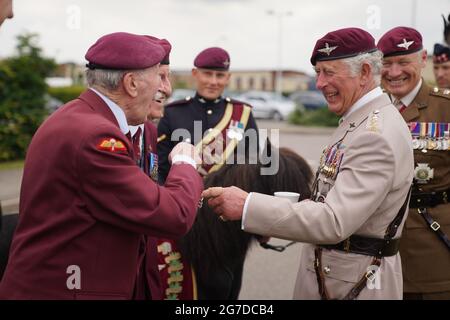 The Prince of Wales speaks to Paras, families and veterans after a ...