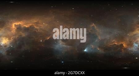 360° view of Interstellar cloud of gas and dust. Deep outer space ...