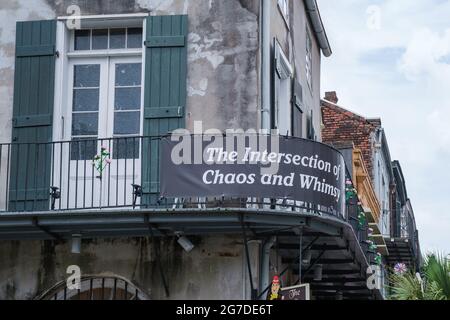 Historic Buildings at the corner of Decatur Street and Toulouse Street ...