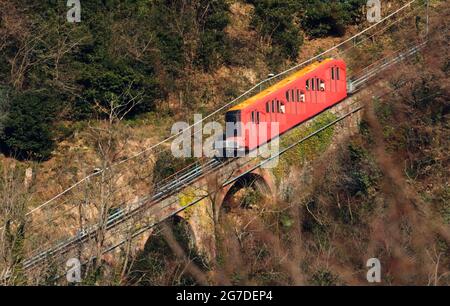 Funicolare di Brunate, cable railway, Como, Como Lake, Lombardy, Italy ...