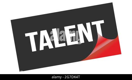 TALENT text written on black orange sticker stamp Stock Photo - Alamy