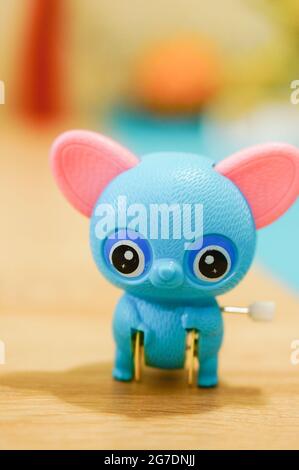 POZNAN, POLAND - Dec 23, 2015: Plastic small toy animal on a table ...