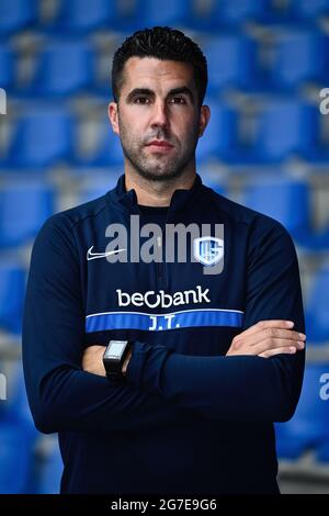 Genk's physiotherapist Jan Theunis poses for the photographer at the ...