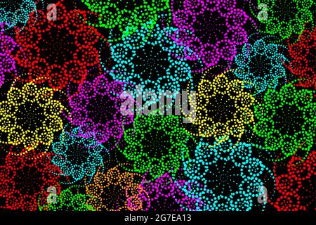 Planetary Ritual of the Heptagram, vector isolated on white background ...