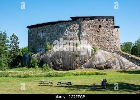 Raseborg castle, a medieval castle in Raseborg, Finland in summertime ...