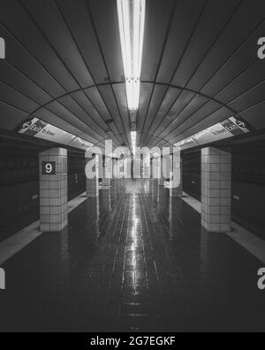 The 9th Street PATH station in the West Village, Manhattan, New York ...