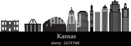 Kansas city skyline drawing illustration Stock Vector Image & Art - Alamy