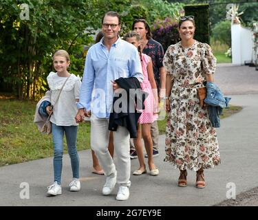 Princess Estelle, Prins Daniel and Crownprincess Victoria arrive at the ...