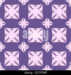 Vibrant 2D illustration wallpaper with purple and blue floral shapes on ...
