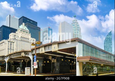 Toronto, Ontario, Canada-27 May, 2019: Toronto Union station terminal ...