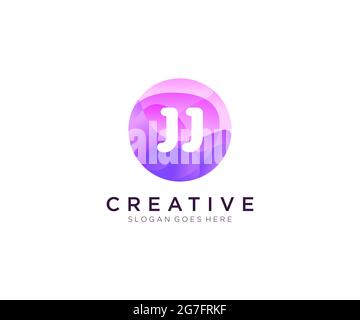 Initial JJ logo template with modern frame. Minimalist JJ letter logo vector illustration design ...