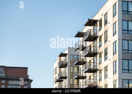 Two buildings opposite to each other at Tacoma, Washington Stock Photo ...