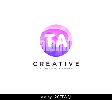 Initial TA logo template with modern frame. Minimalist TA letter logo ...
