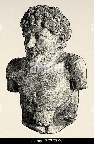 Portrait of Aesop (620-564 BC) Greek fabulist and storyteller of ...