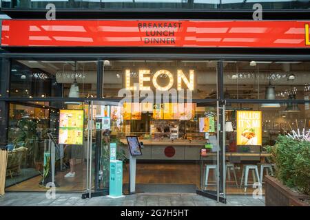 Leon fast food restaurant chain frontage, London, UK Stock Photo - Alamy