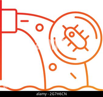 Groundwater pollution isolated concept vector illustration. Groundwater ...