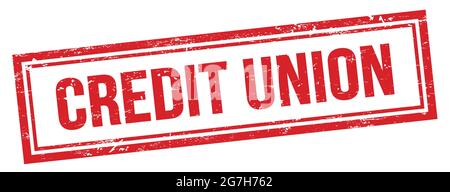 CREDIT UNION red grungy rectangle stamp sign Stock Photo - Alamy