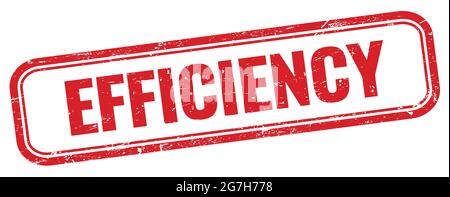 EFFICIENCY text on red grungy vintage rectangle stamp Stock Photo - Alamy