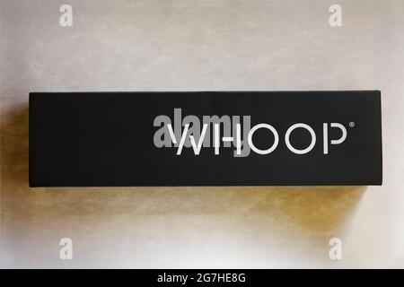 Whoop fitness & recovery strap - packaging Stock Photo - Alamy