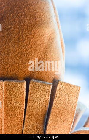 Indigenous moose-hide mittens, Canada Stock Photo - Alamy