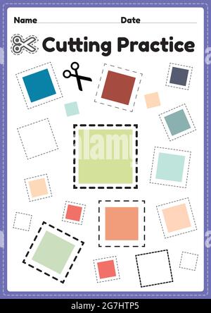 Printable cutting activities for preschoolers to cut the paper with ...