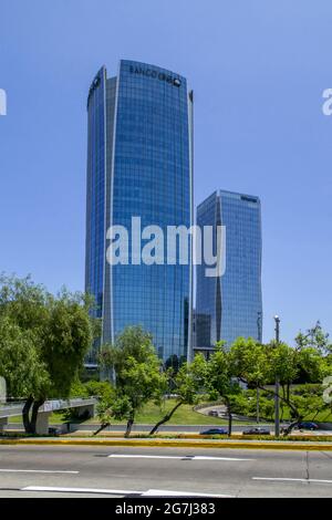 LIMA, PERU - Mar 03, 2021: Business office building, financial center ...