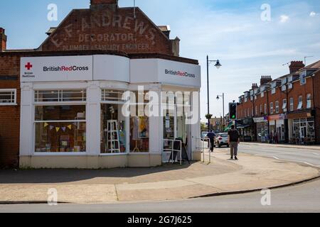 British Red Cross Charity Shop Sign, Cambridge, England, UK Stock Photo ...