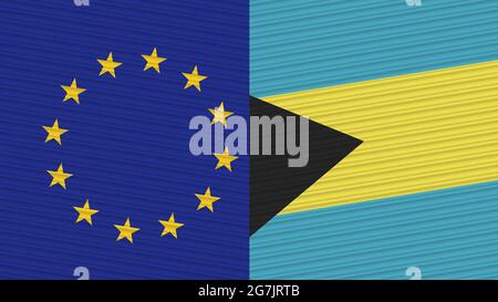 European Union and Bahamas Flags - Two Flags Together - EU Stock Photo ...
